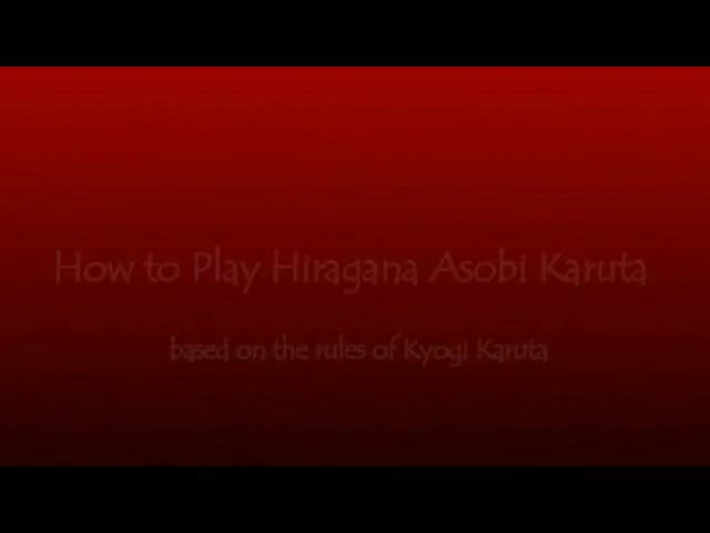 Hiragana Asobi Karuta: Competitive Card Game from Japan by Kaz Ueno ...